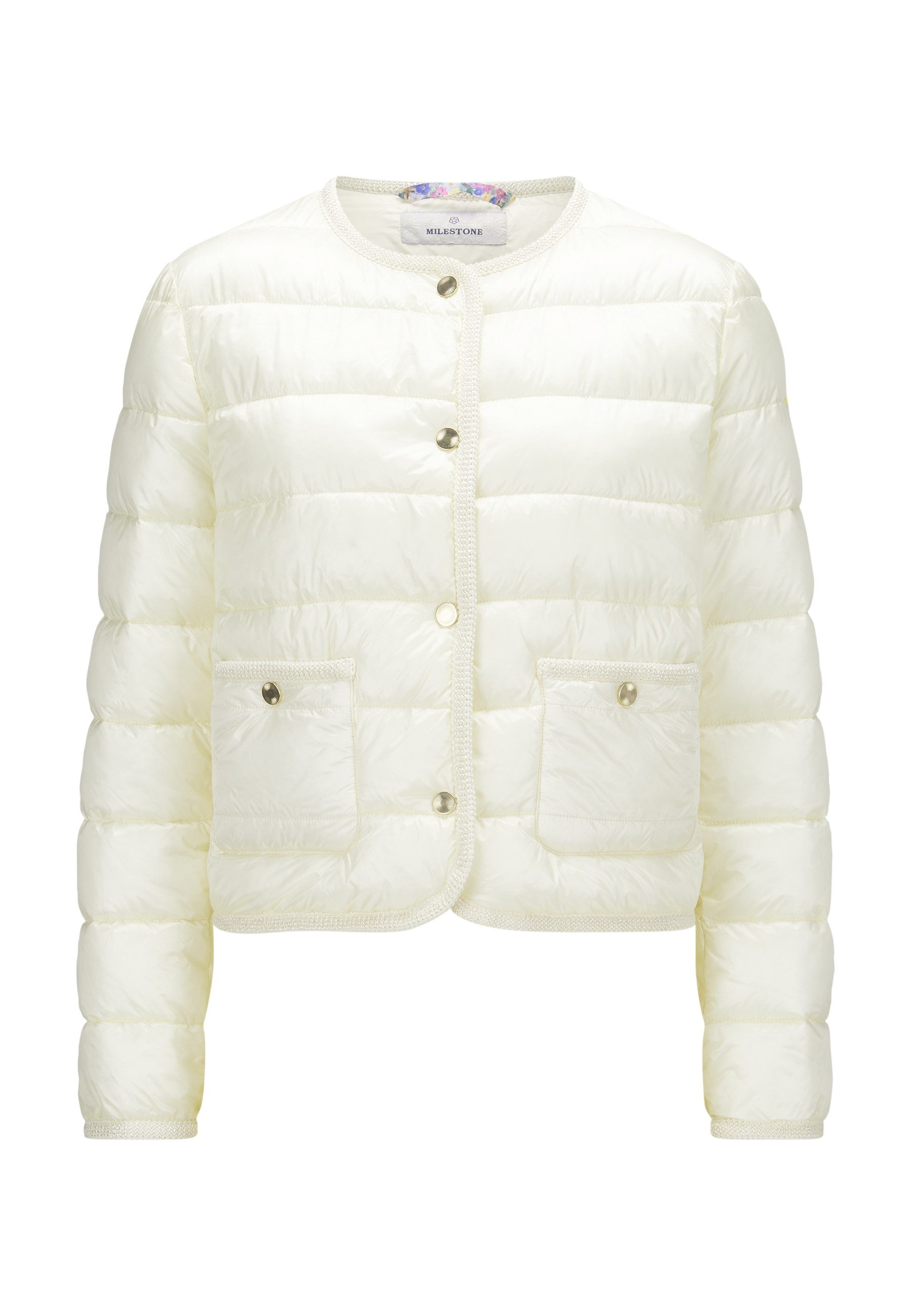 Milestone Steppjacke Msscarlet Solid Mit Logo Badge