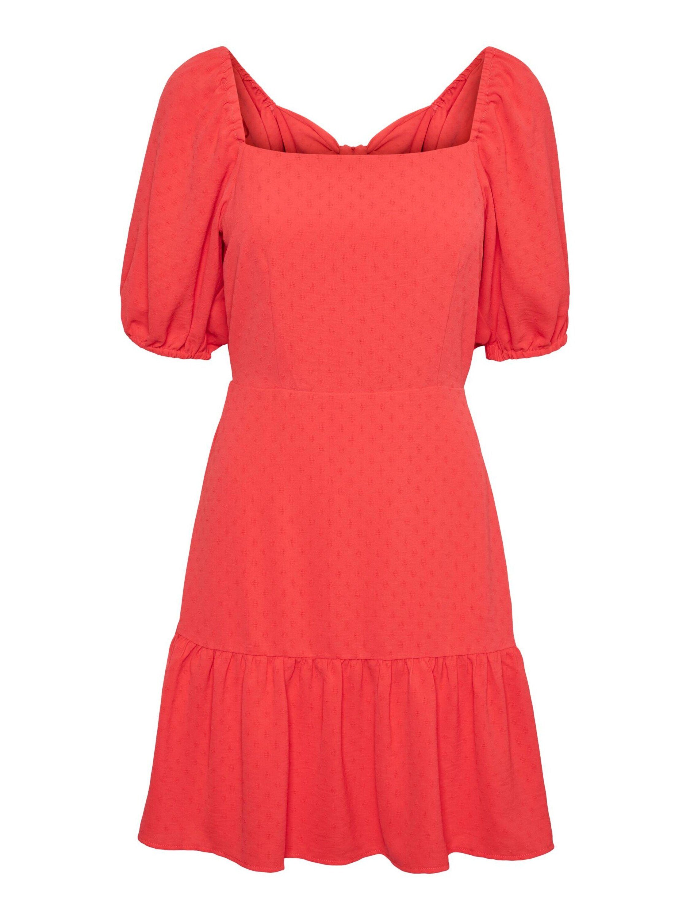 Vero Moda Midikleid Grit 1 Tlg Drapiertgerafft Volant Cut Outs