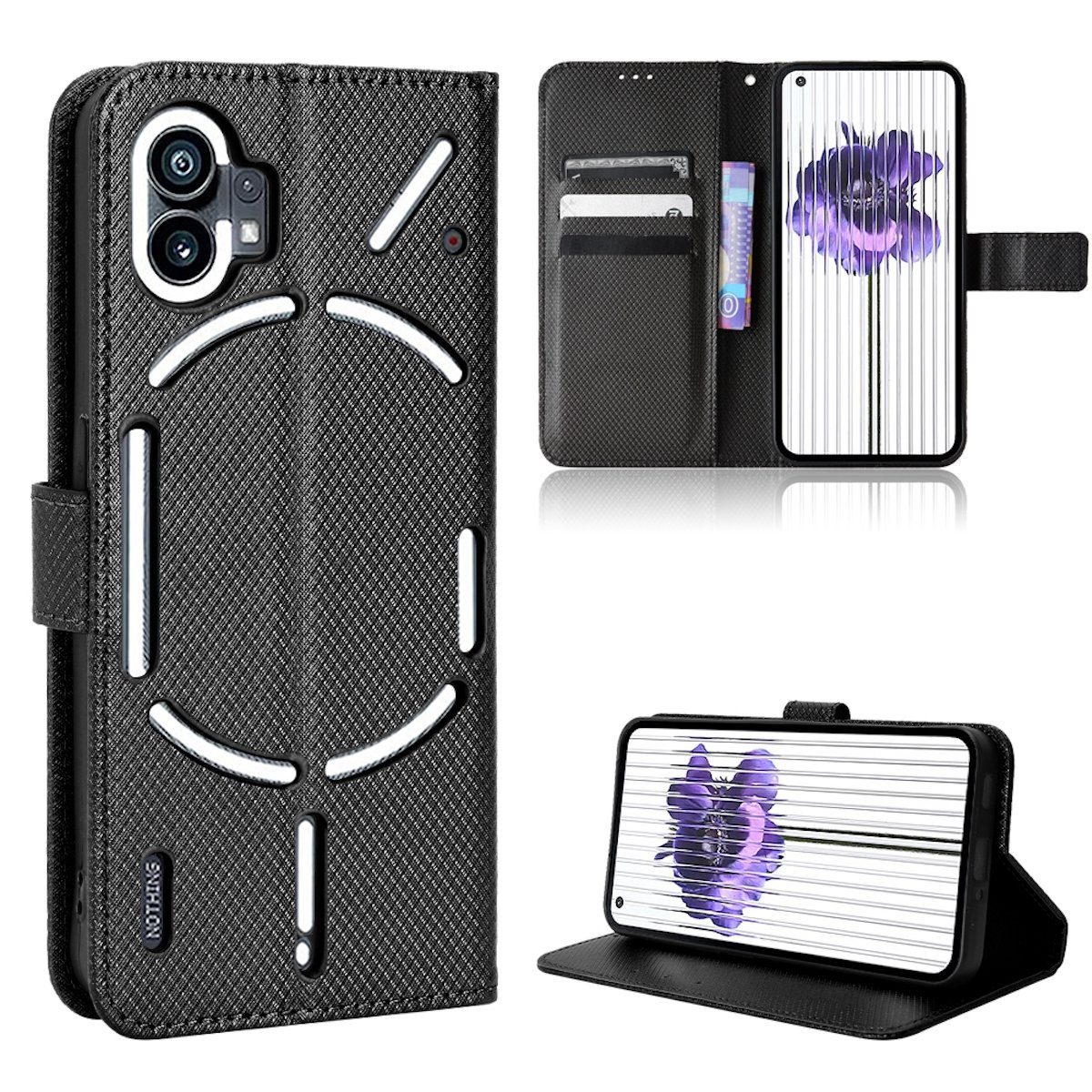 Wigento Handyhülle Für Nothing Phone 1 All Inclusive Kunstleder Cover
