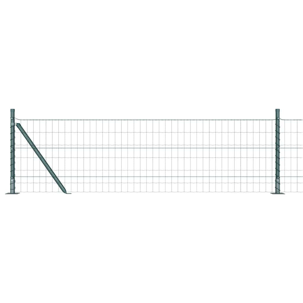 vidaXL Gartenzaun Geschweißter Drahtzaun mit Betonfundament 25 x 0,6 m ...