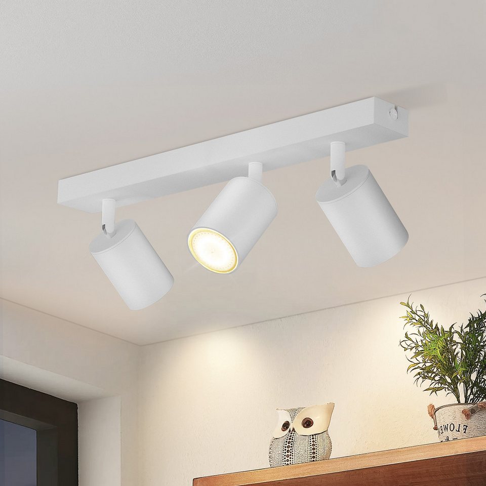 Nettlife Deckenstrahler Deckenleuchte 3 Flammig Deckenlampe Weiß Gu10