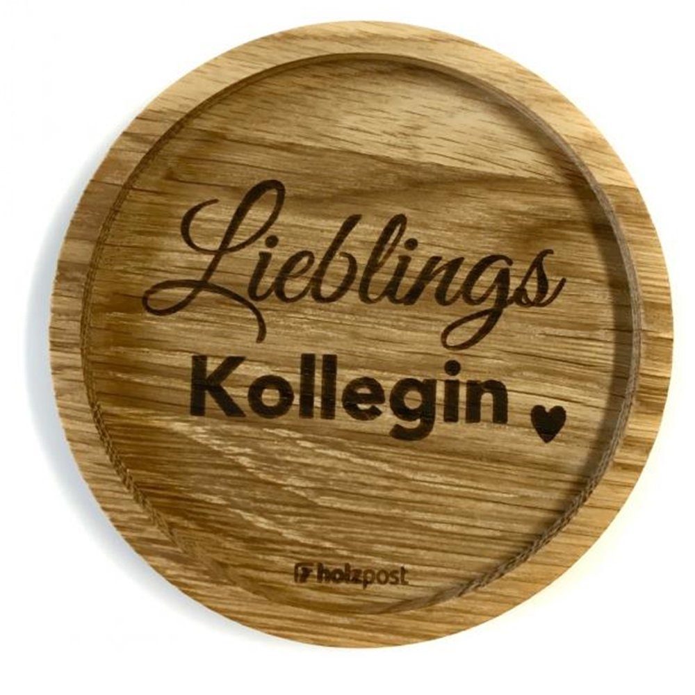 Holzpost Gmbh Getränkeuntersetzer Holzuntersetzer Lieblingskollegin
