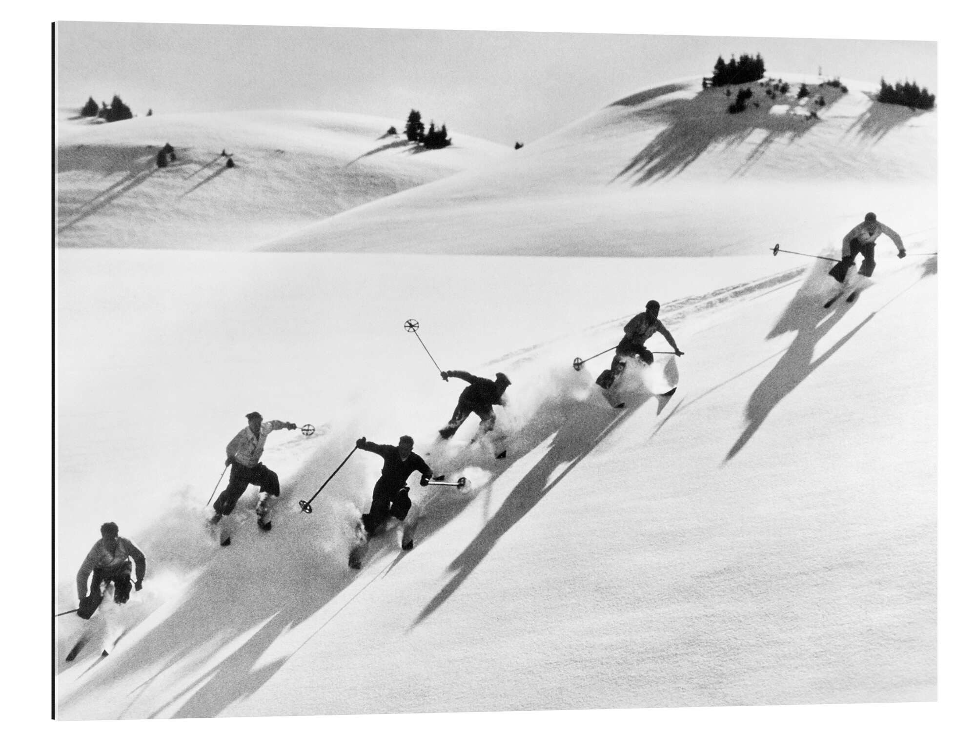 Posterlounge Xxl Wandbild Vintage Ski Collection Sechs Skifahrer Bei