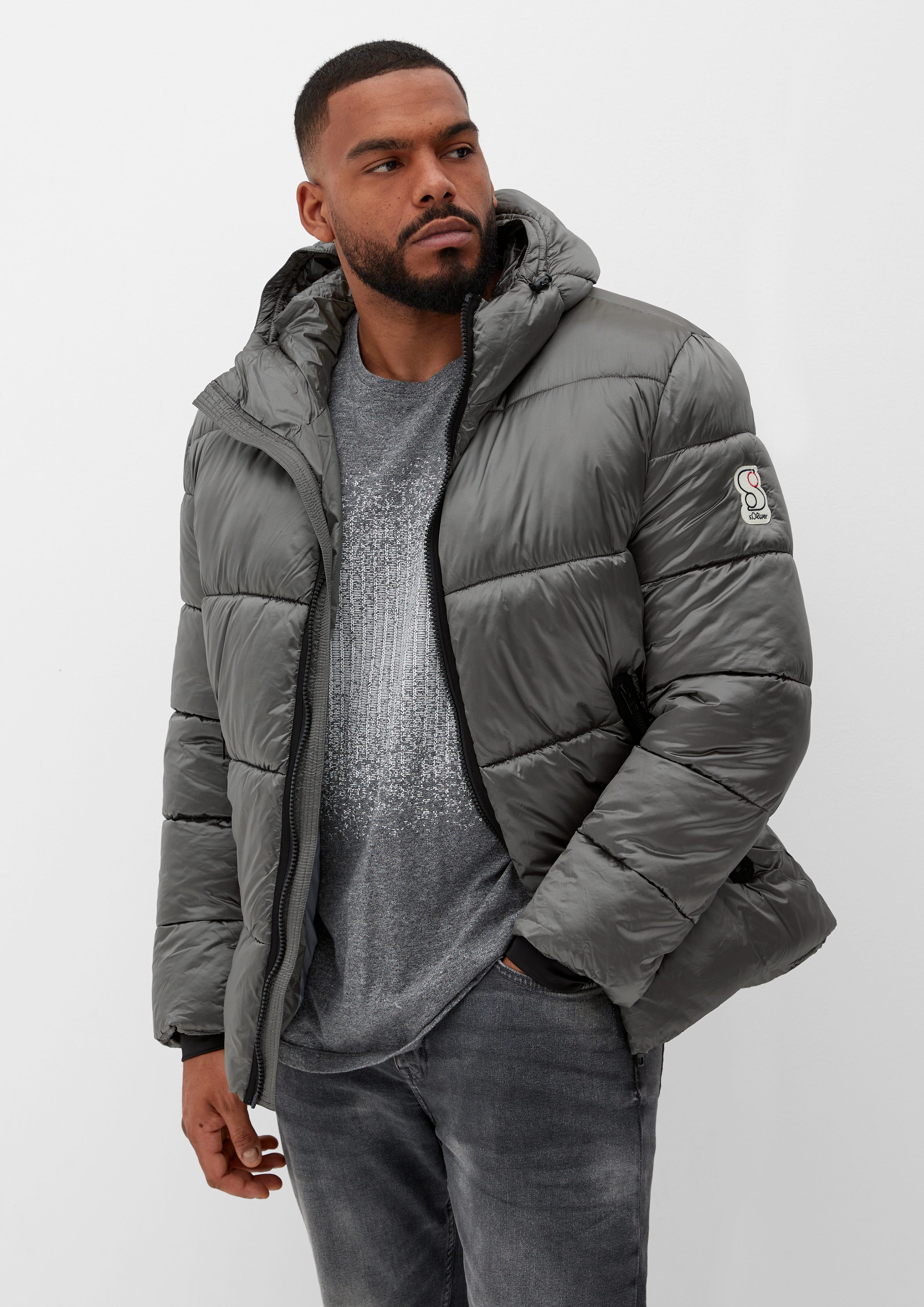 Soliver Outdoorjacke Steppjacke Mit Logo Applikation Applikation Logo