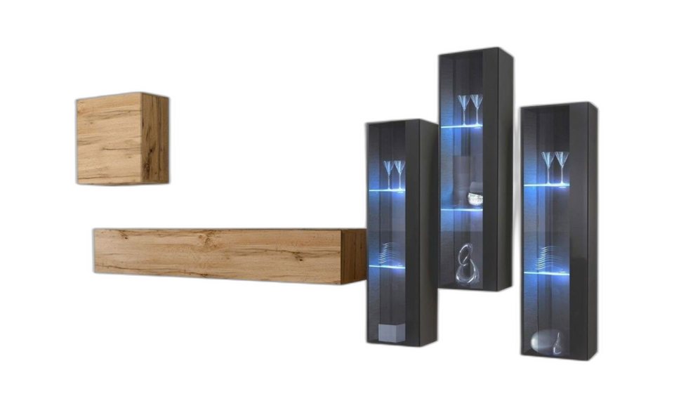 Xlmoebel Wohnwand Wohnzimmermöbel Holz Luxus Set Einrichtung Neu Stil