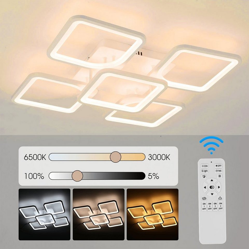 Oyajia Led Deckenleuchte 45w Led Deckenleuchte Dimmbar Deckenlampe