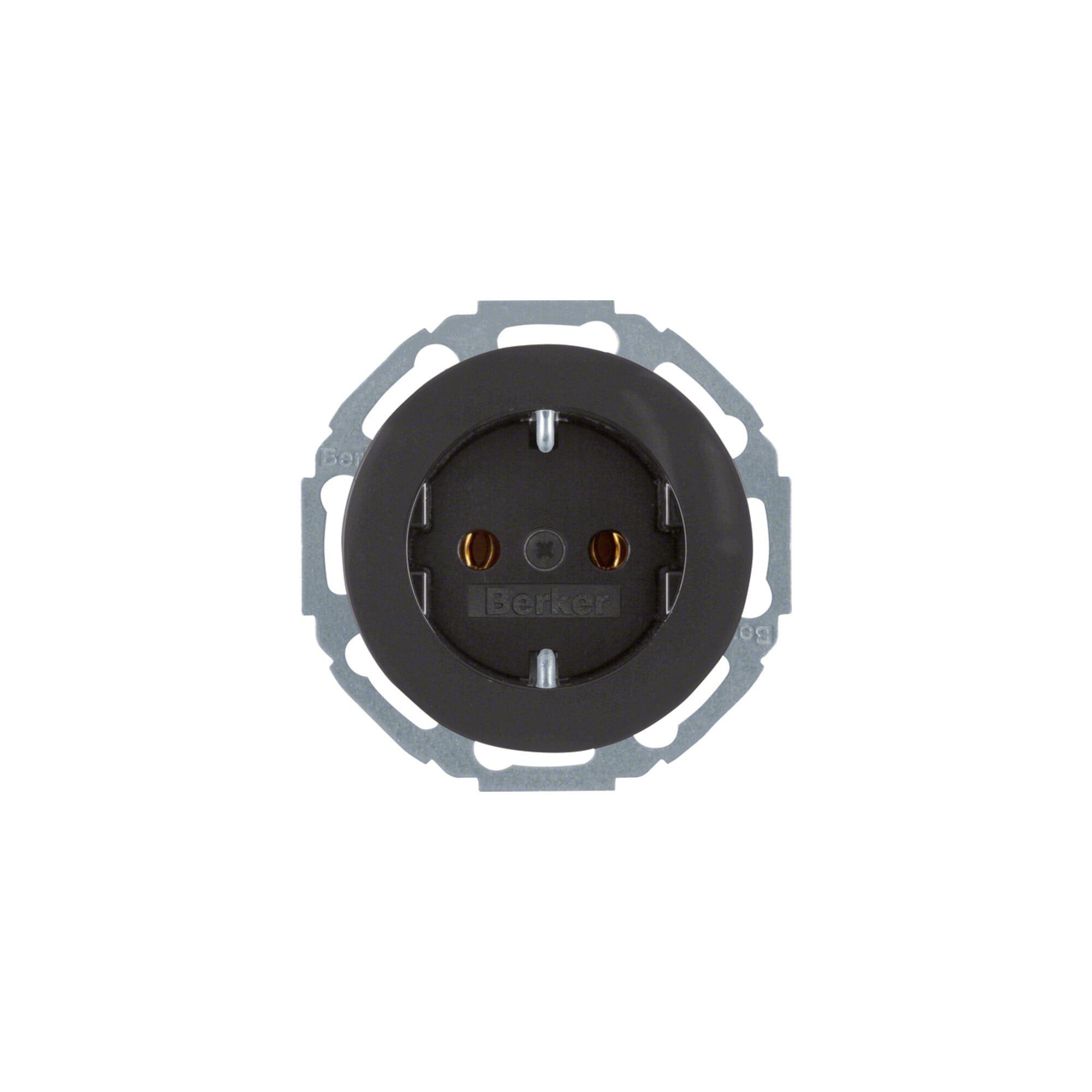 Berker Berker SCHUKO-Steckdose sw/gl 47452045, Baulampe LED