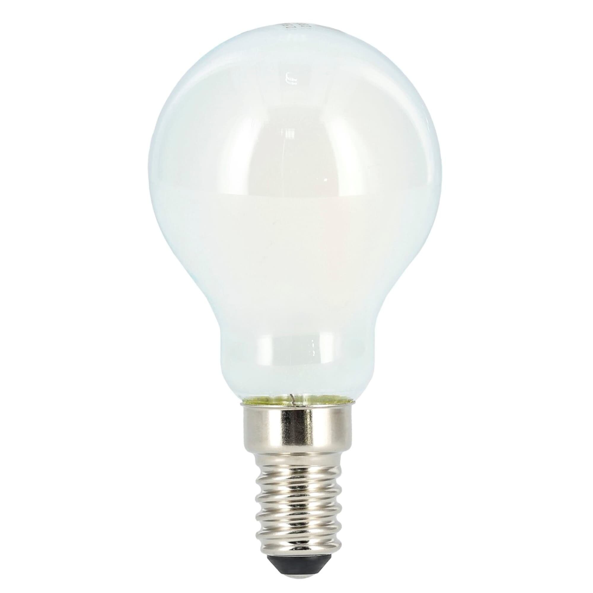 Xavax LED-Leuchtmittel LED-Filament, E14, 470lm ersetzt 40W, Tropfenlampe, E14, 1 St., Warmweiß