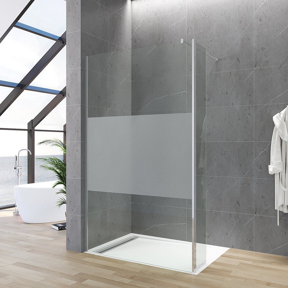 Aquabatos Duschwand Glaswand Walk In Dusche Duschtrennwand 8 Mm Nano