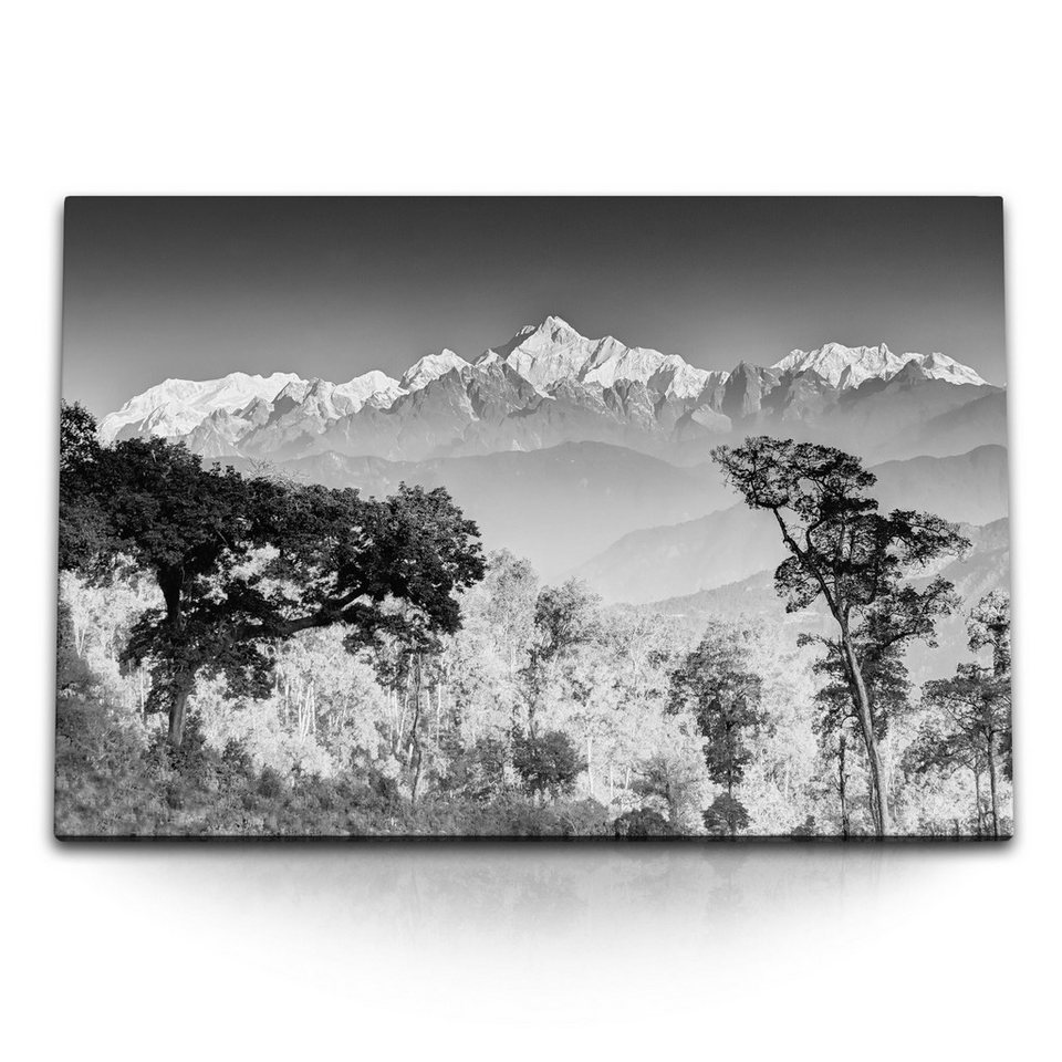 Sinus Art Leinwandbild 120x80cm Wandbild Auf Leinwand Schwarz Weiß