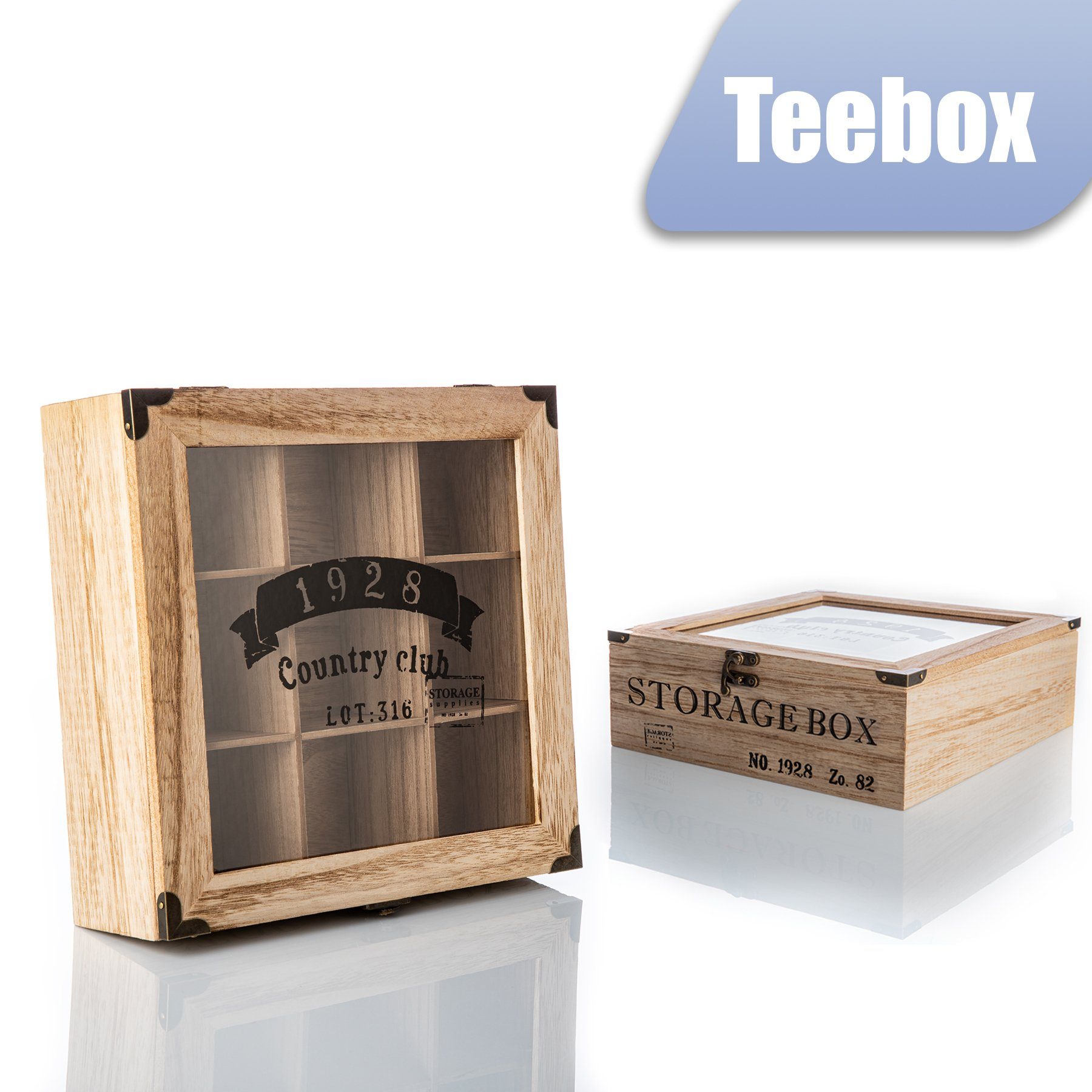 BigDean Teebox Teebox Tee Aufbewahrung Tee Box Tee Organizer Teebox ...