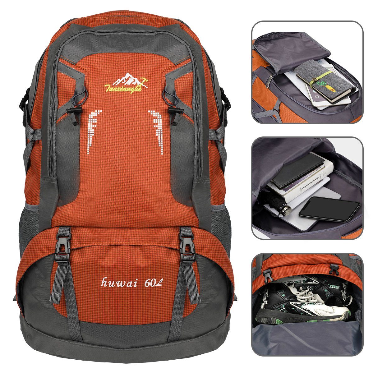 Nulsta Tourenrucksack Trekkingrucksack 60 Liter Wanderrucksack