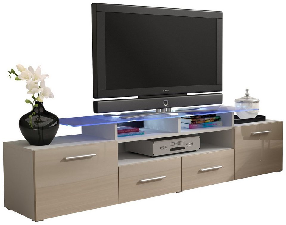 Stylefy Lowboard Evoro 194 Cm Tv Kommode Tv Schrank Glaselemente