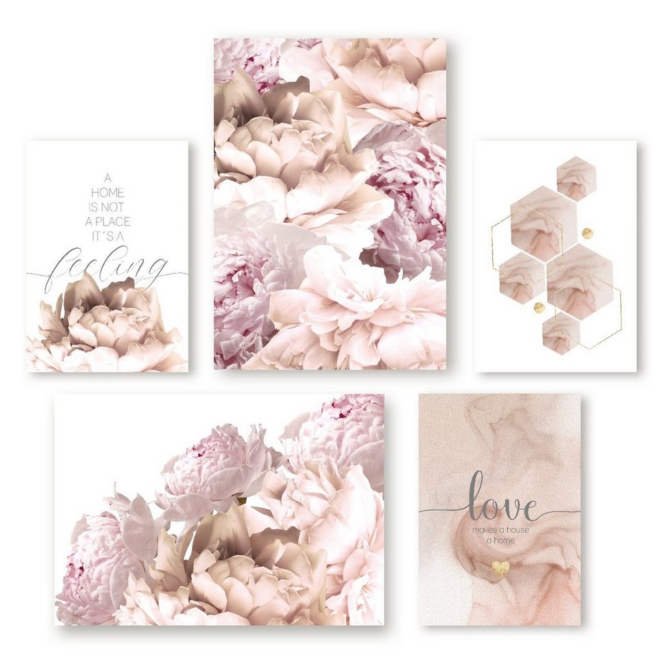 Homestyle Accessoires Poster Bilderset Wandbilder Bilder Love Makes A
