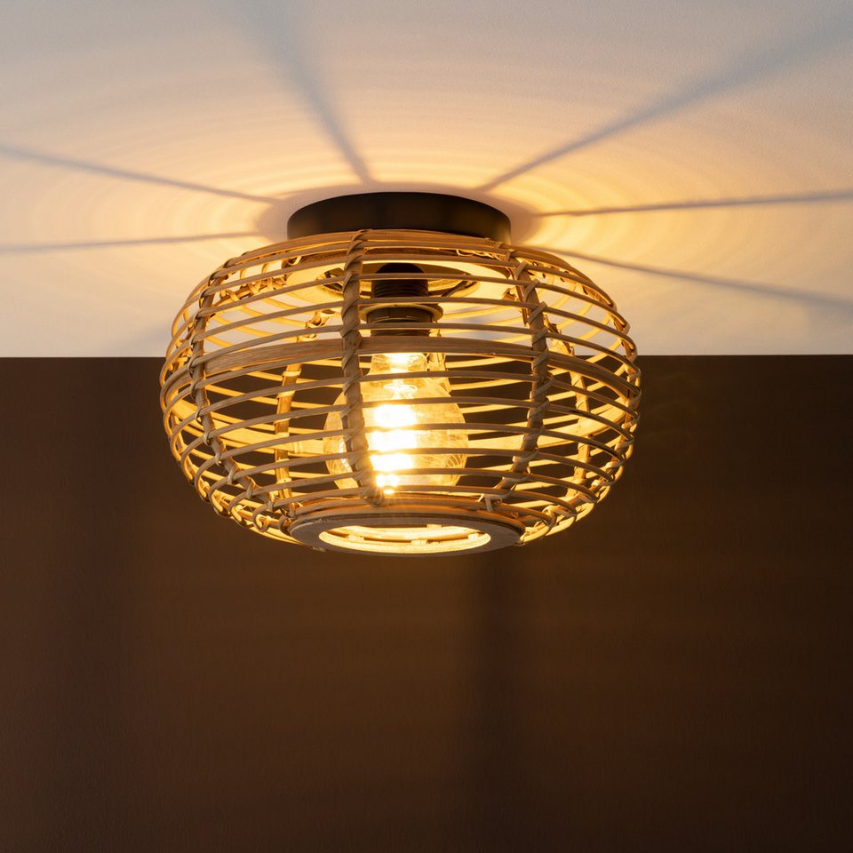 Lightbox Deckenleuchte Ohne Leuchtmittel Deckenlampe Mit Bambus