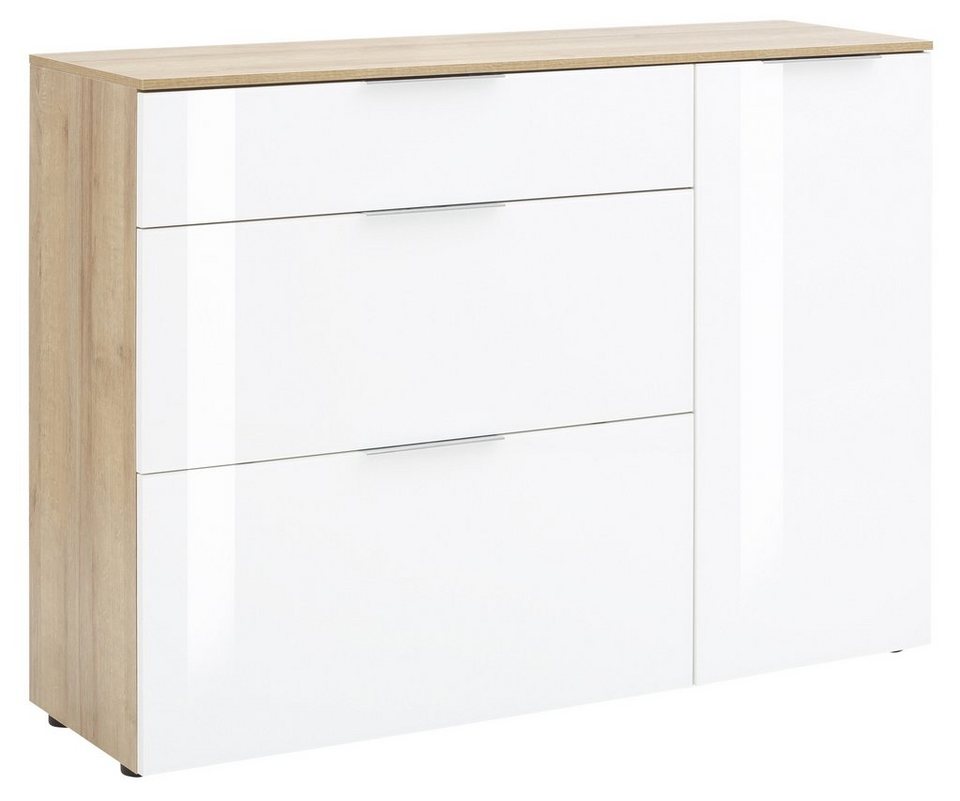 Möbelando Schuhschrank 78327068 In Riviera Eiche Weißglas Mit Einer
