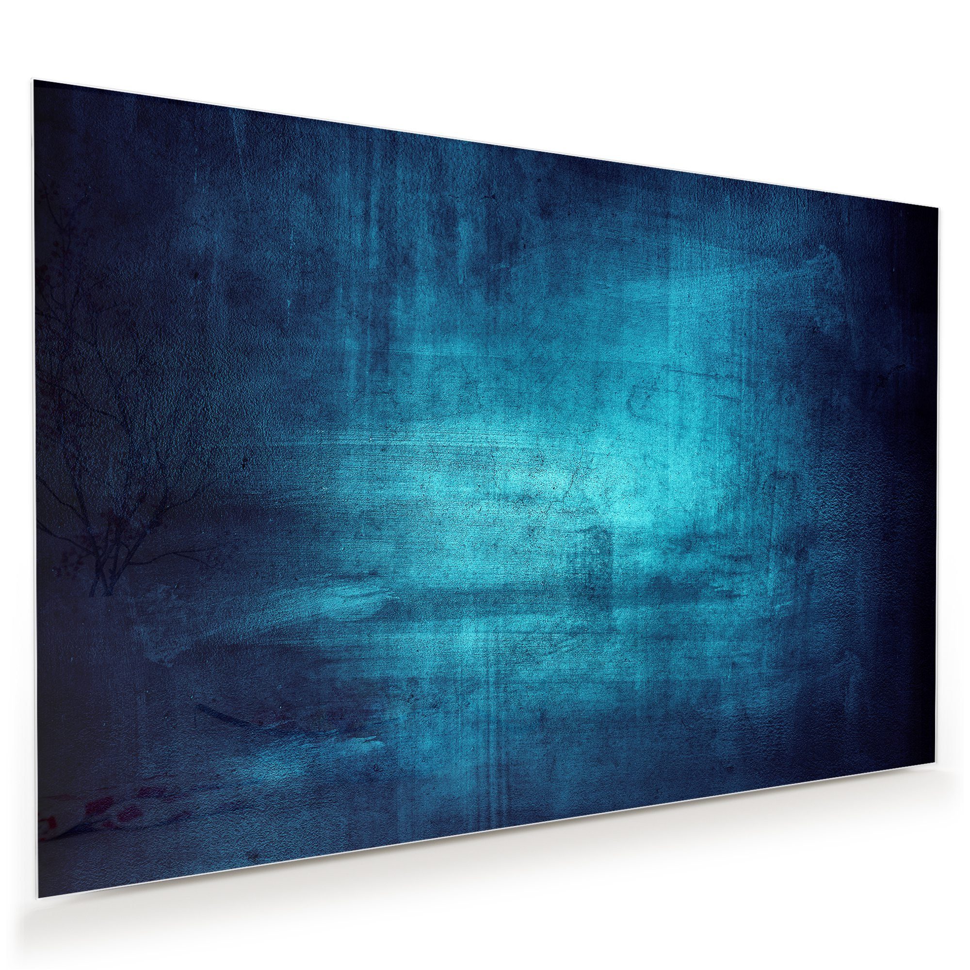 Primedeco Glasbild Wandbild Blaue Strukturen Mit Aufhängung Texturen