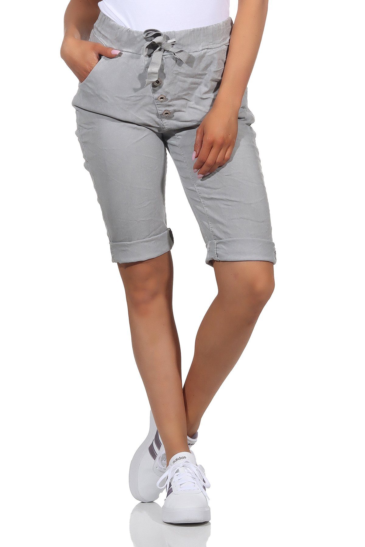 CLEO STYLE Bermudas Damen Bermuda 20828 34-38 Beige, Bermuda-Hose