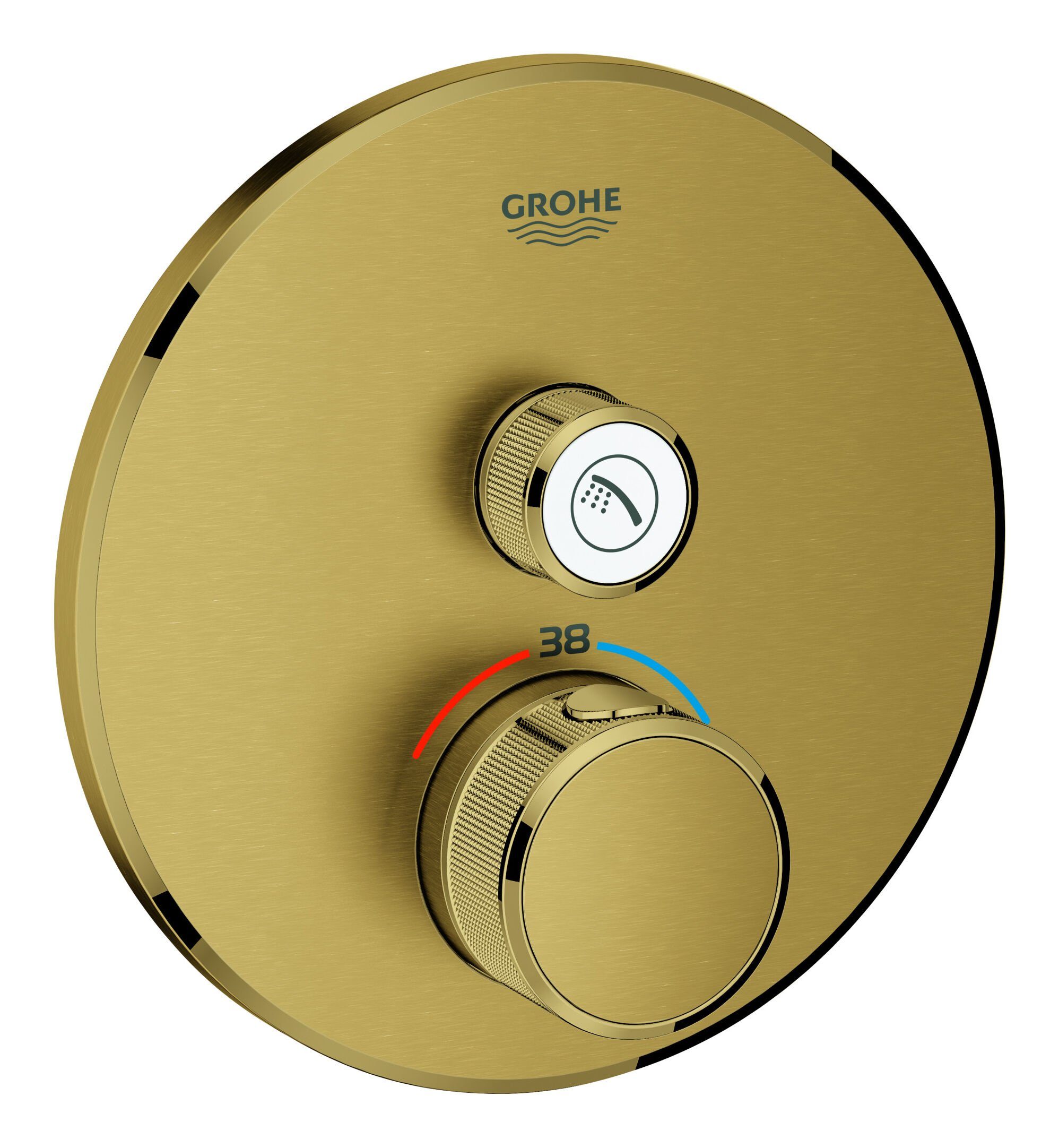 Grohe Unterputzarmatur Grohtherm SmartControl Thermostat mit 1 Absperrventil Design rund - Cool ...