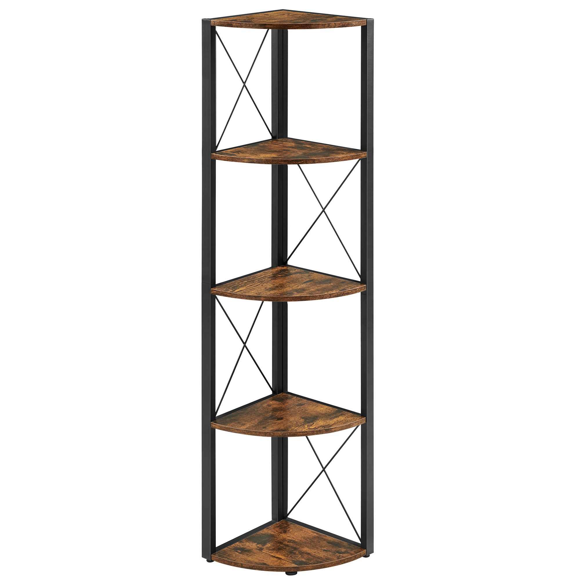 Vasagle Eckregal Bücherregal Mit 5 Ebenen Standregal 30 X 30 X 160 Cm