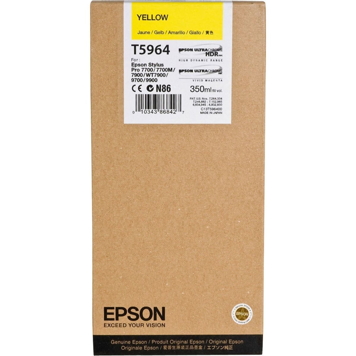 Epson Tintenpatrone yellow T 596 350 ml T 5964 Tintenpatrone