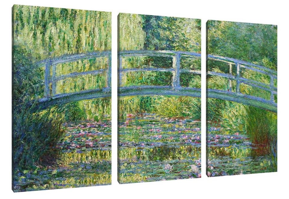 Pixxprint Leinwandbild Claude Monet Die Japanische Brücke Claude