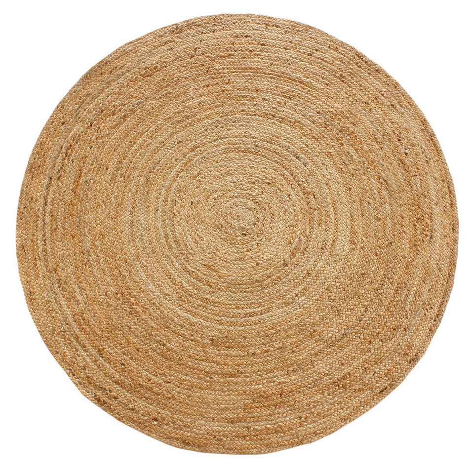 Riess Ambiente Teppich Pure Nature 120cm Natur Rund Höhe 8 Mm