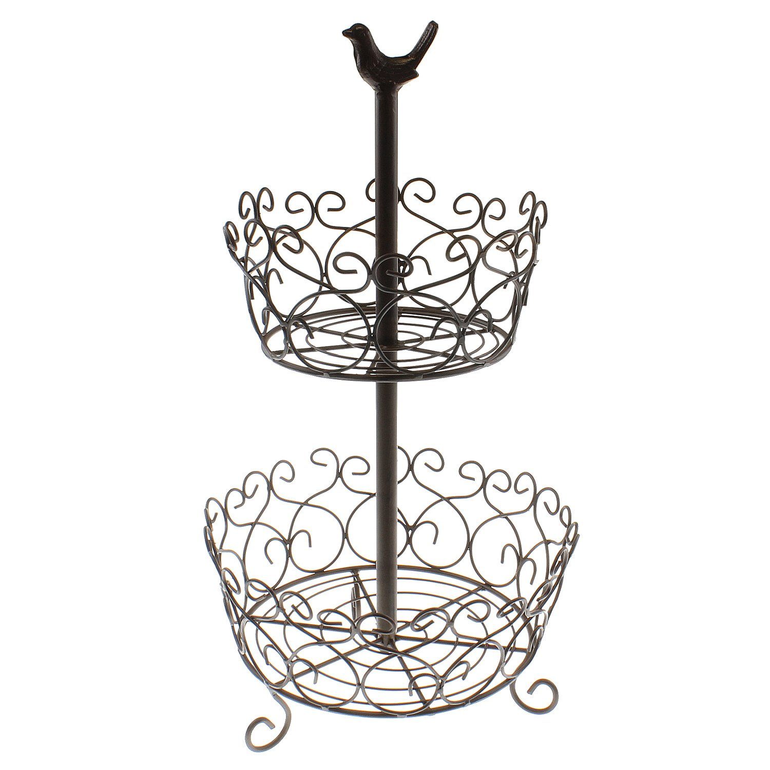 Macosa Home Dekoetagere Deko Etagere Etagere 2 Stöckig Metall Rund