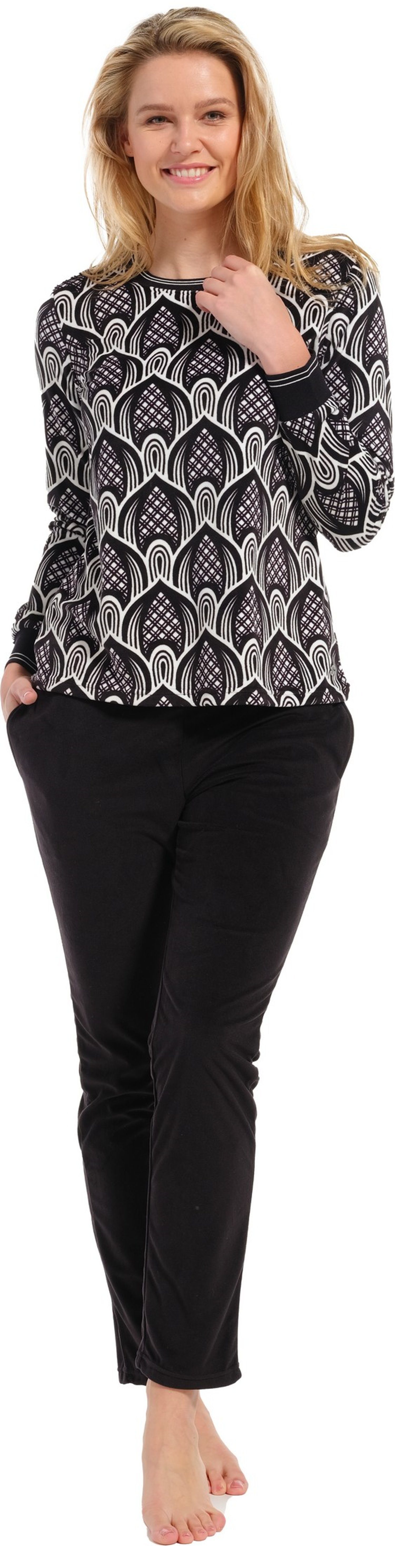 Pastunette Hausanzug Damen Fleece Hausanzug 2 Tlg Modisches Design