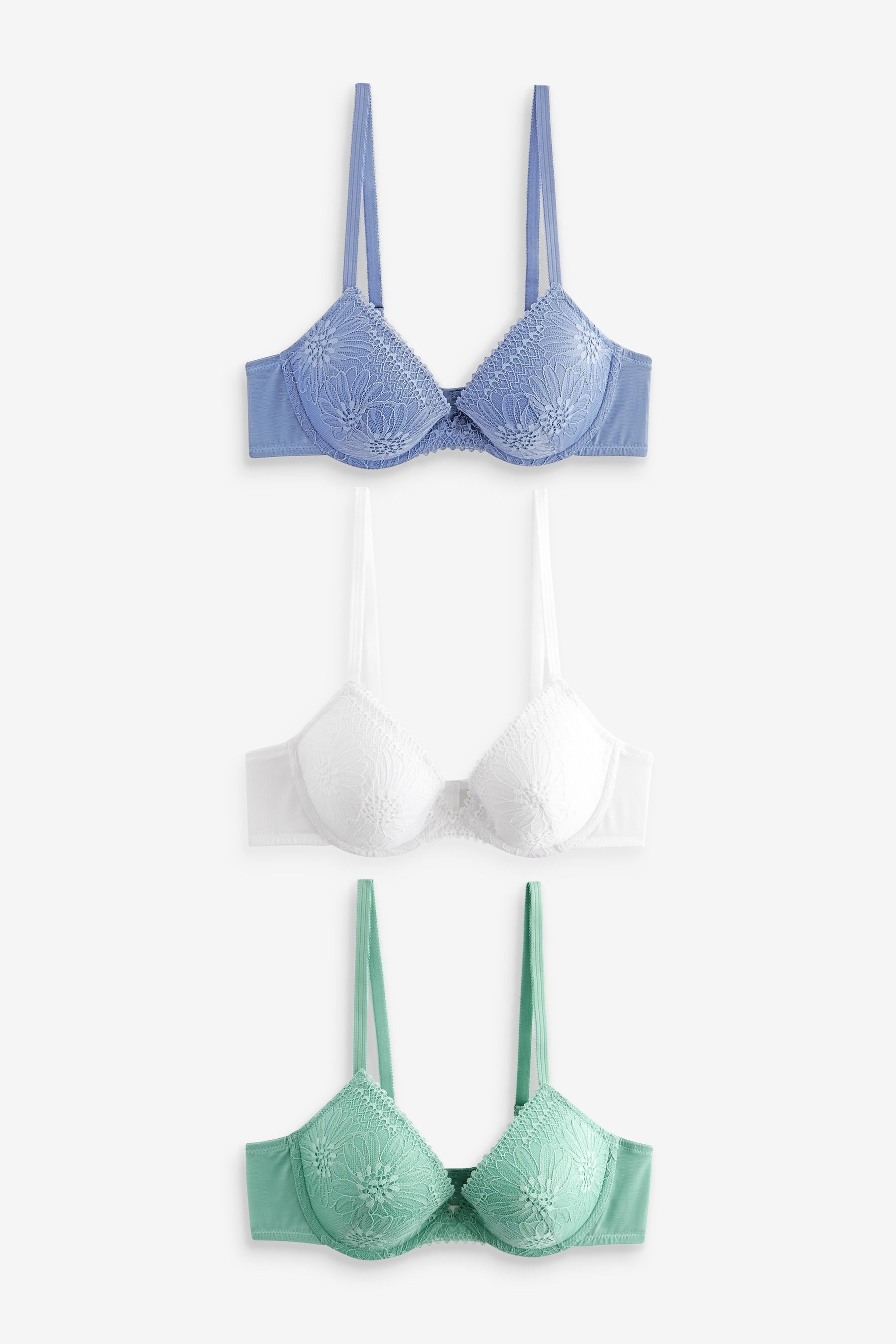 Next Set Dekolleté Bh 3 X Wattierte Spitzen Bhs Mit Tiefem Ausschnitt