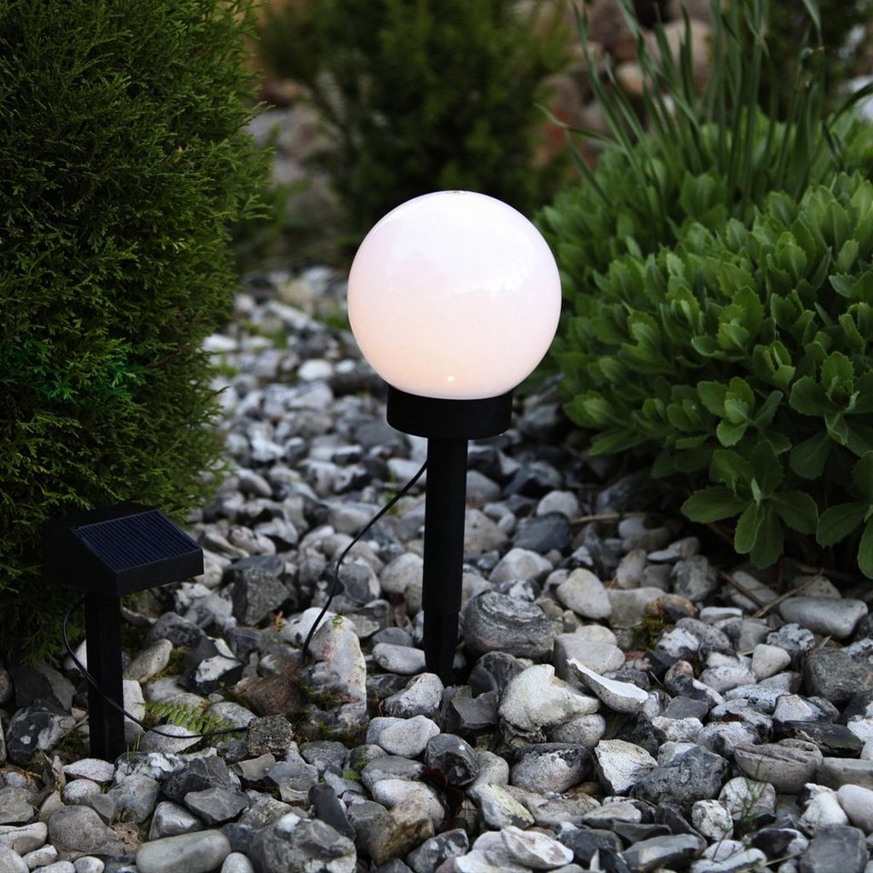 Star Trading Led Gartenstrahler Led Solar Gartenkugel Erdspieß 32cm