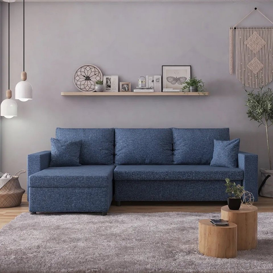 Db Möbel Ecksofa Derda Schlafcouch Mit Wasserbeständigem Mit Bettkasten