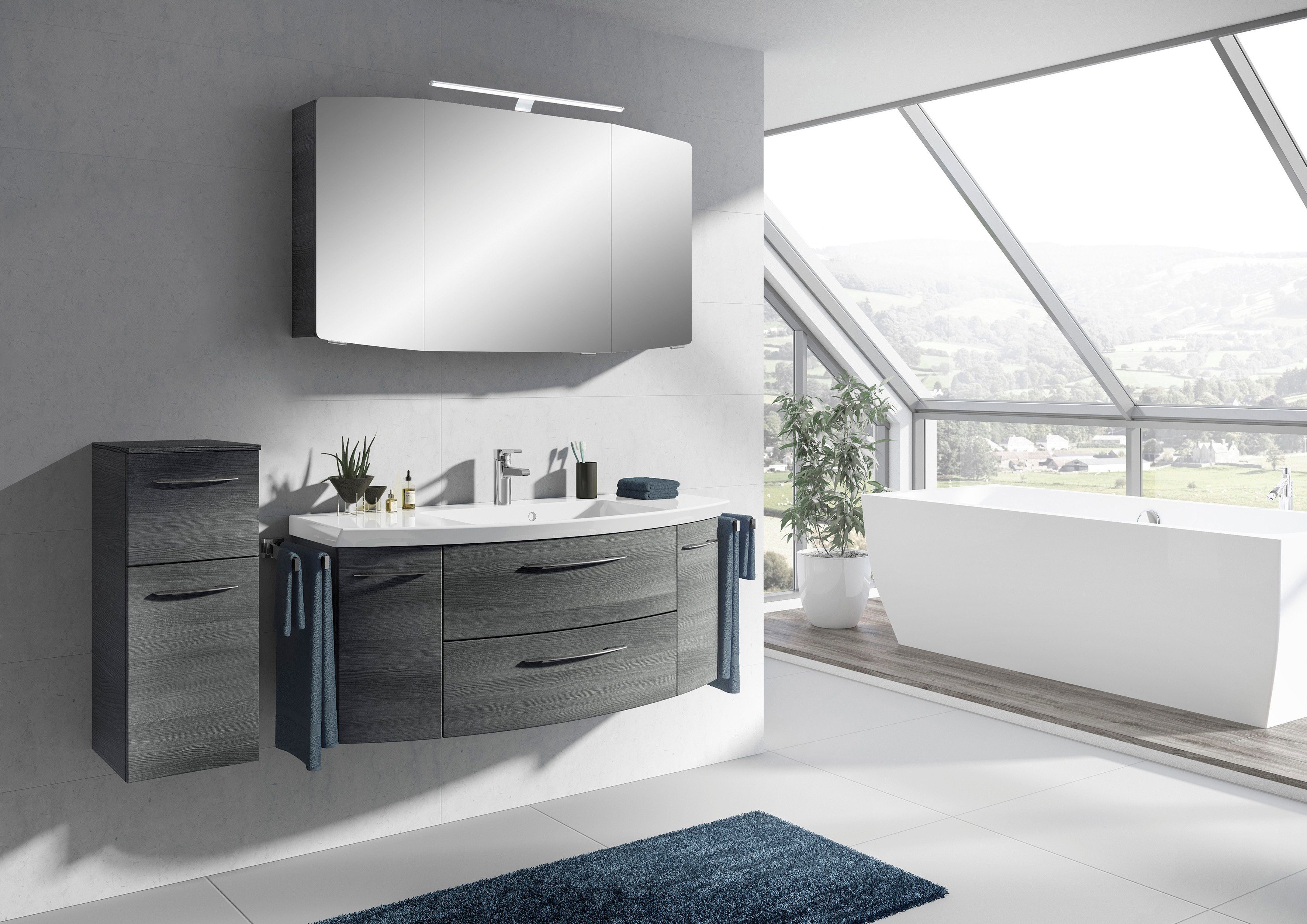 Saphir Badmöbel Set Cassca Sprint 3 Teilig Mineralmarmor Waschtisch