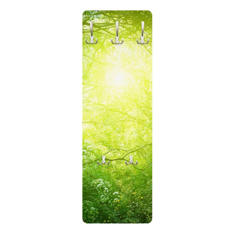 Bilderdepot24 Garderobenpaneel Grün Bäume Wald Natur Traumzauberwald