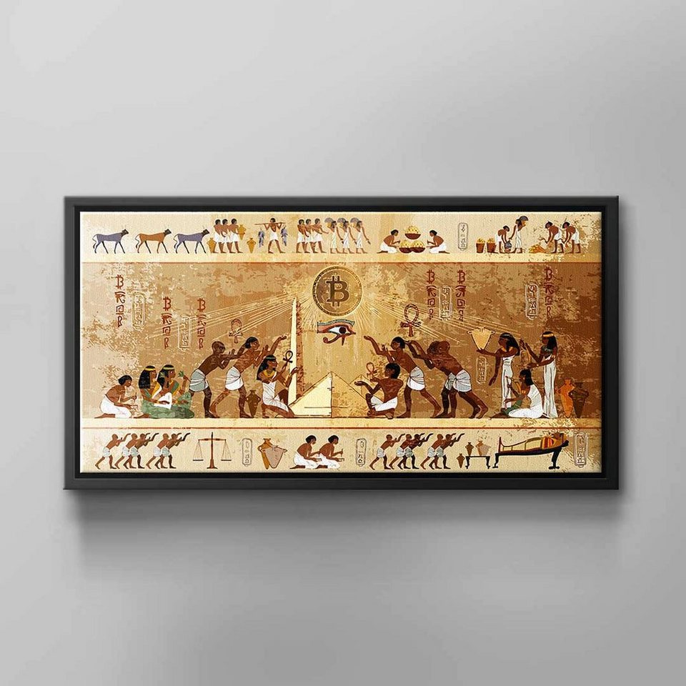 Dotcomcanvas® Leinwandbild Antike Bitcoin Leinwand Wandbild Bitcoin