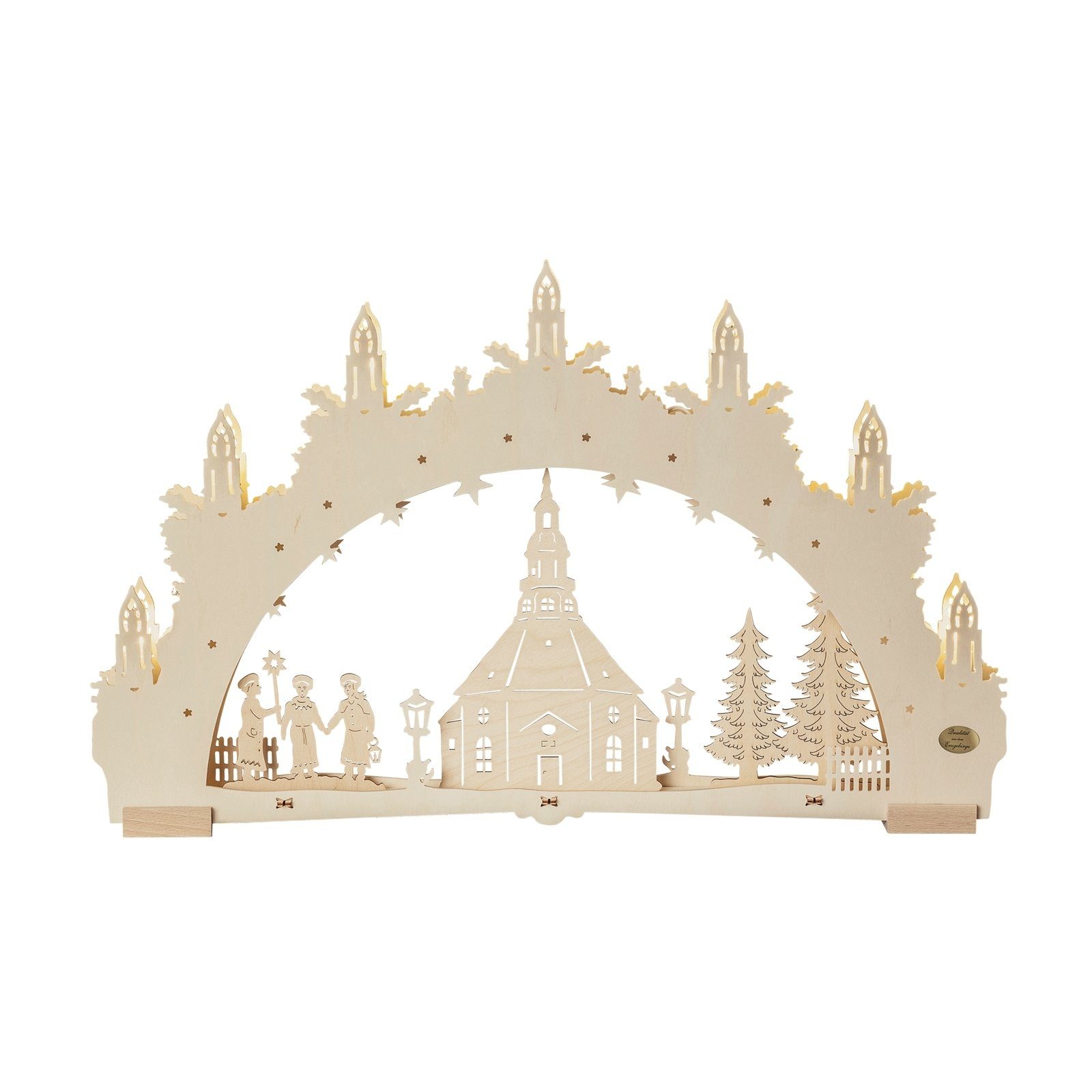 SAICO Original Schwibbogen 3D Schwibbogen Seiffener Kirche (1-tlg), Leuchtbogen, Maße: (B/H/T ...