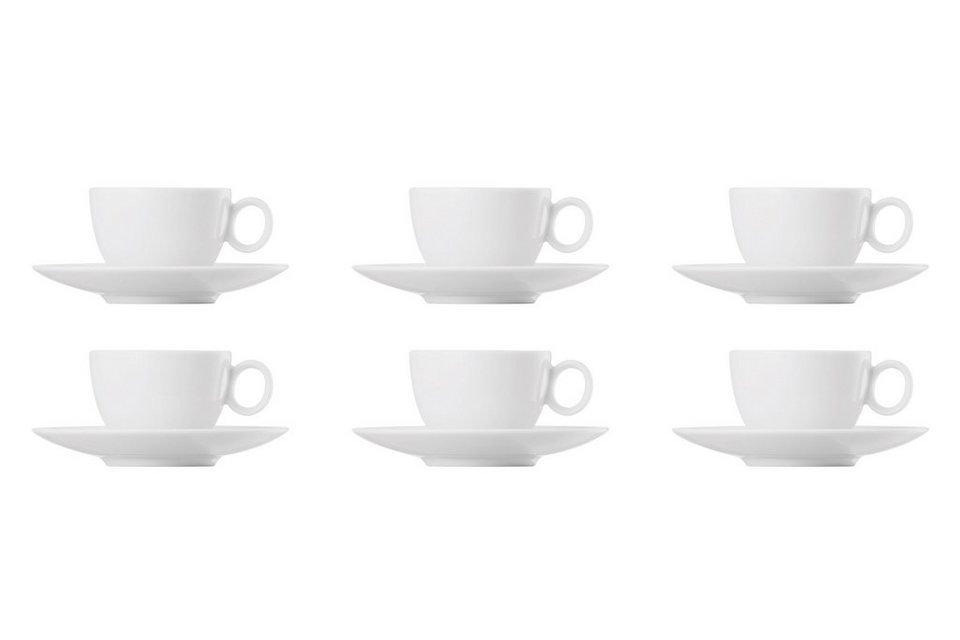 Thomas Porzellan Kombiservice Espresso Set 12 Tlg Loft Weiß
