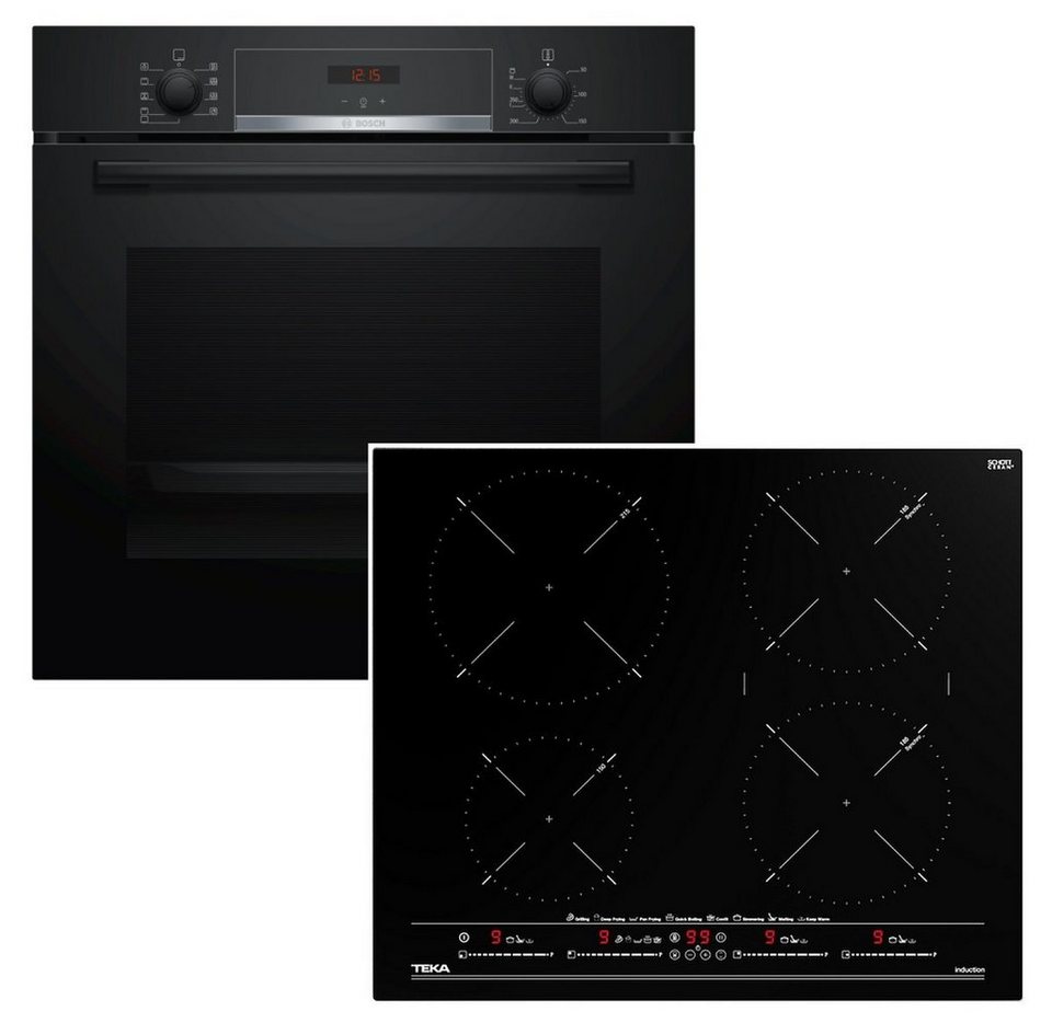 Bosch Induktions Herd Set Backofen Teleskopauszug Eek A Teka