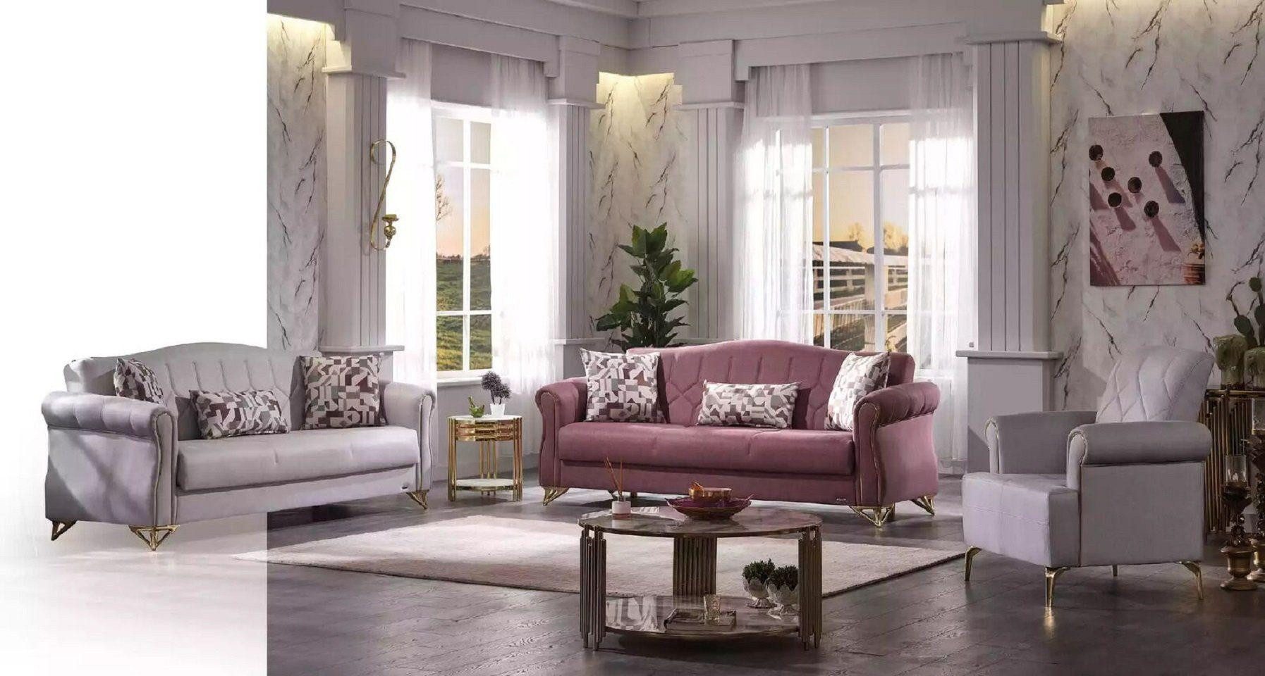 Jvmoebel Wohnzimmer Set Sofagarnitur 331 Luxus Grau Sofagarnitur