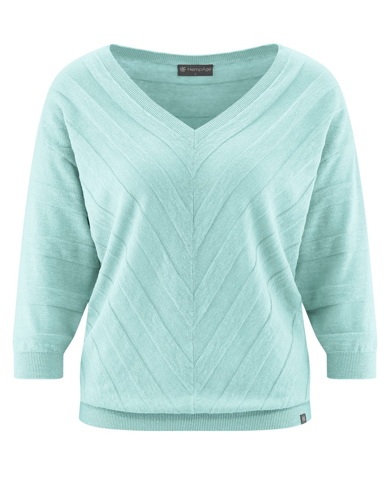 HempAge Strickpullover Gestrickter Sweater aus Slub Garn Hanf ...
