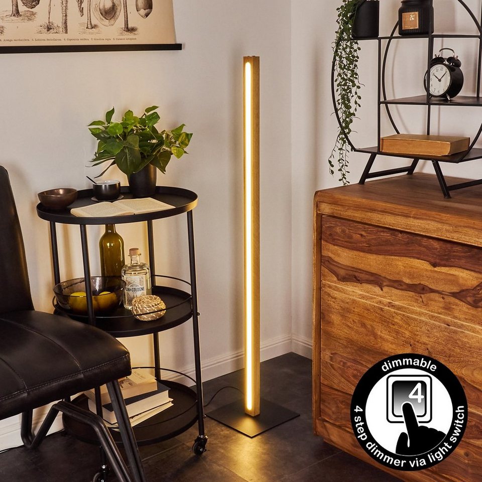 Hofstein Stehlampe Magliacane Bodenlampe Aus Metallholz In Schwarz