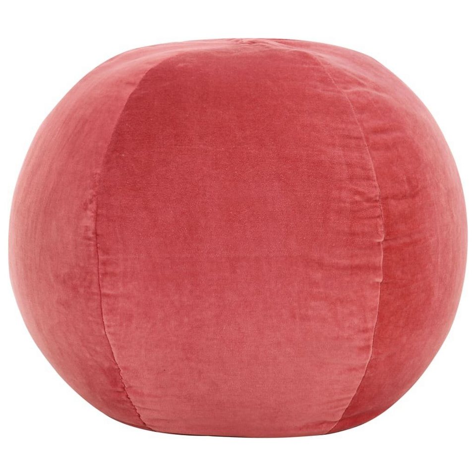 Vidaxl Polsterhocker Pouf Baumwollsamt 50×35 Cm Rosa