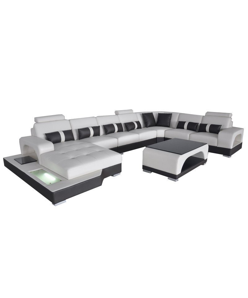 Jvmoebel Ecksofa Leder Sofa Moderne Sitz Couch Polster Design Eck