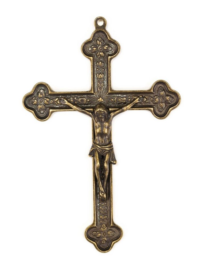 Aubaho Dekoobjekt Kruzifix Im Nostalgie Anitk Stil Kreuz Eisen 28cm