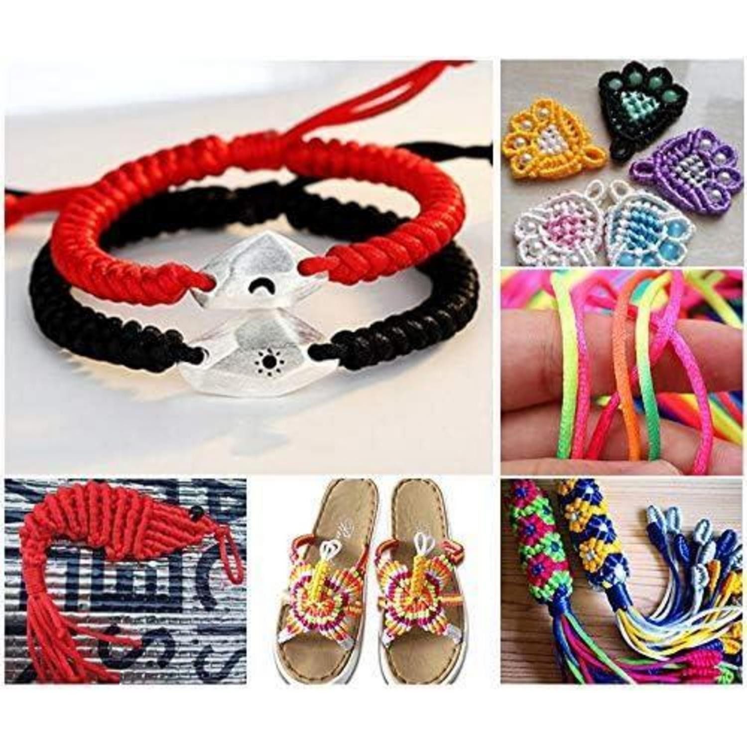 LuxusKollektion Geschenkpapier Nylonschnur Rattail Makramee Armbänder ...