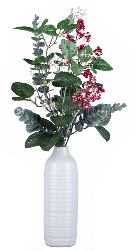 Creativ Deco Dekovase Weihnachtsdeko Set 2 St 1 Vase 1 Bouquet
