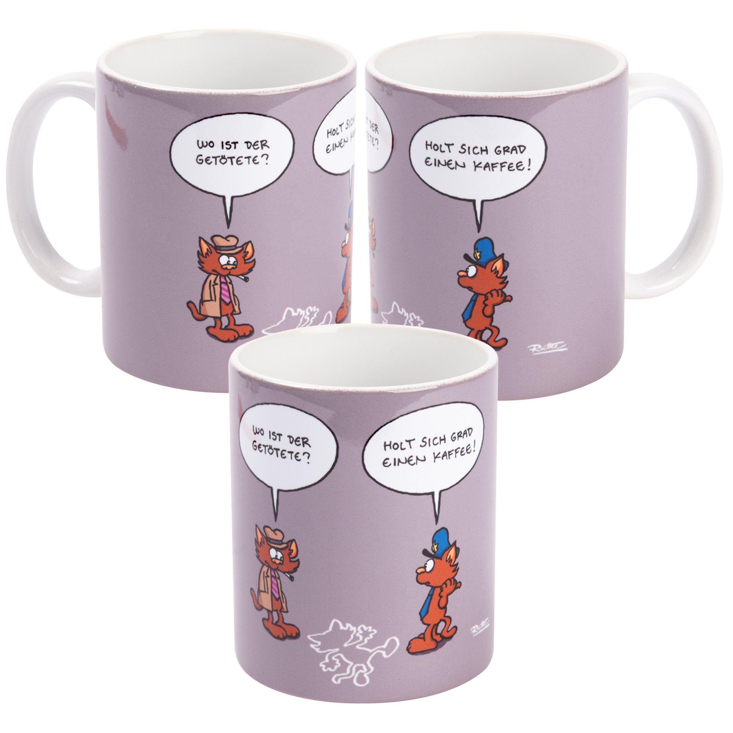 United Labels® Tasse Ralph Ruthe Kaffetasse Katzen Wo Ist Der