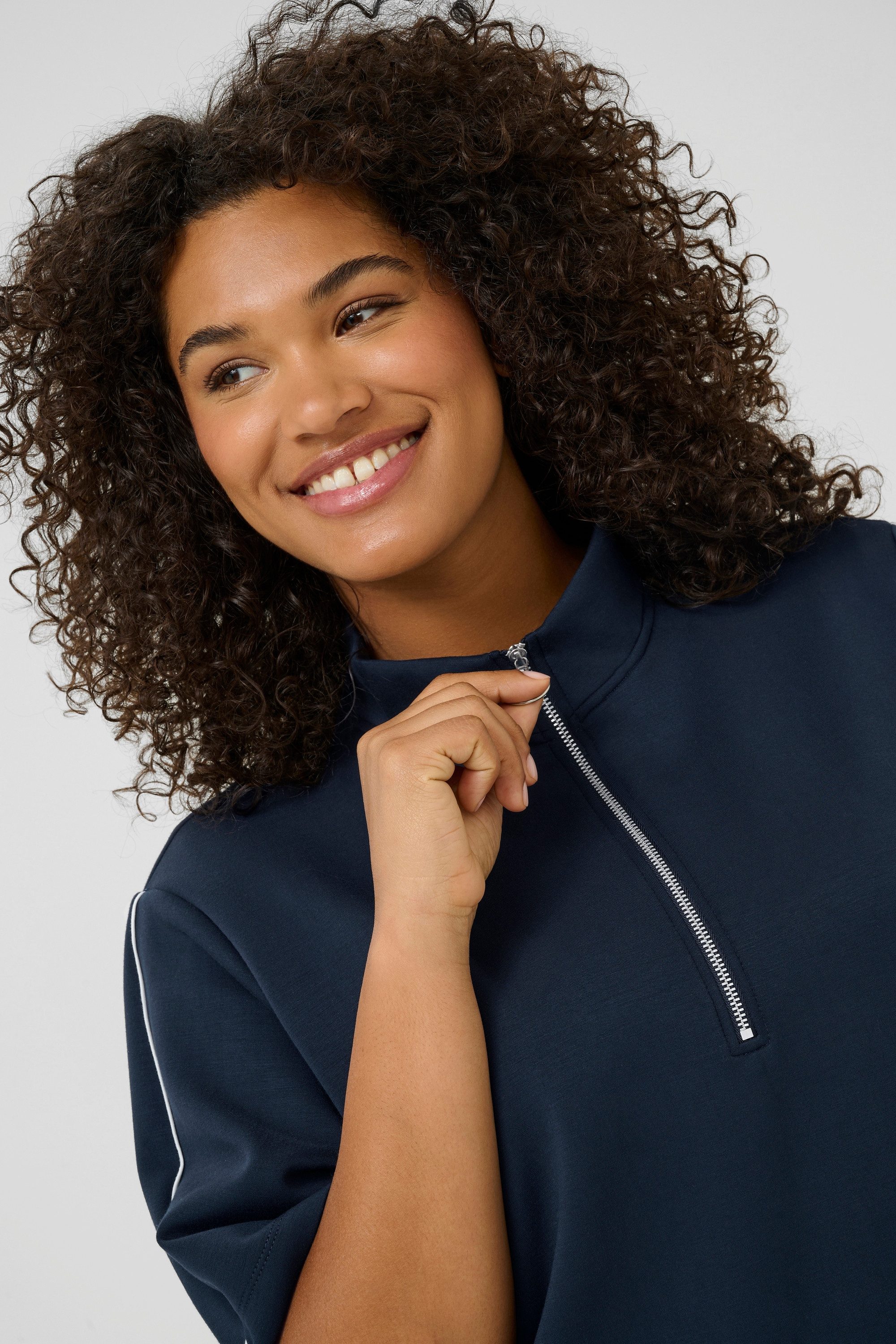 KAFFE Curve Sweatshirt KCtif plus, Fleece Pulli