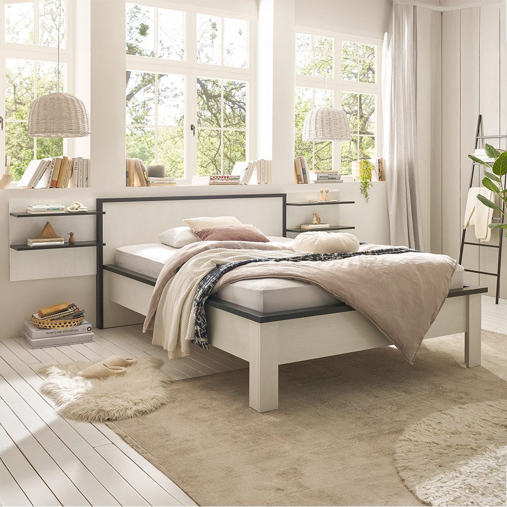 Lomadox Schlafzimmer Set Shelton 61 Spar Set 3 St Bett 140x200cm