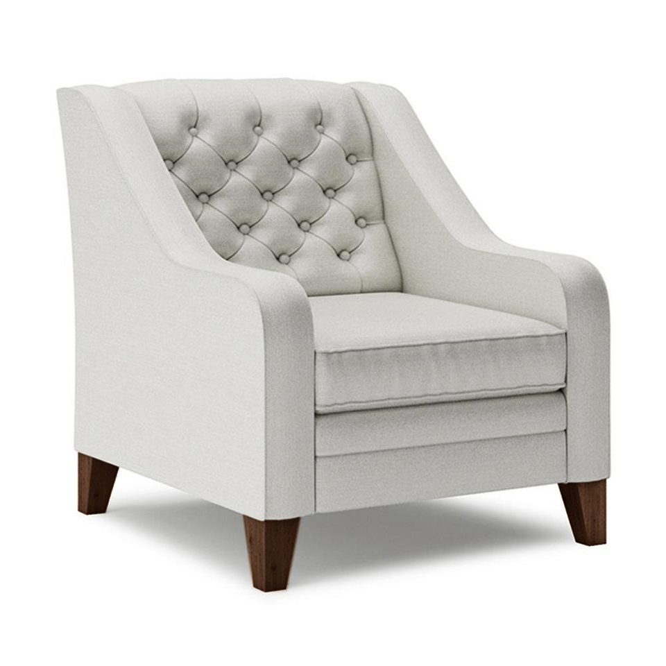Jvmoebel Sessel Sessel Stuhl 1x Esszimmer Lounge Textil Chesterfield